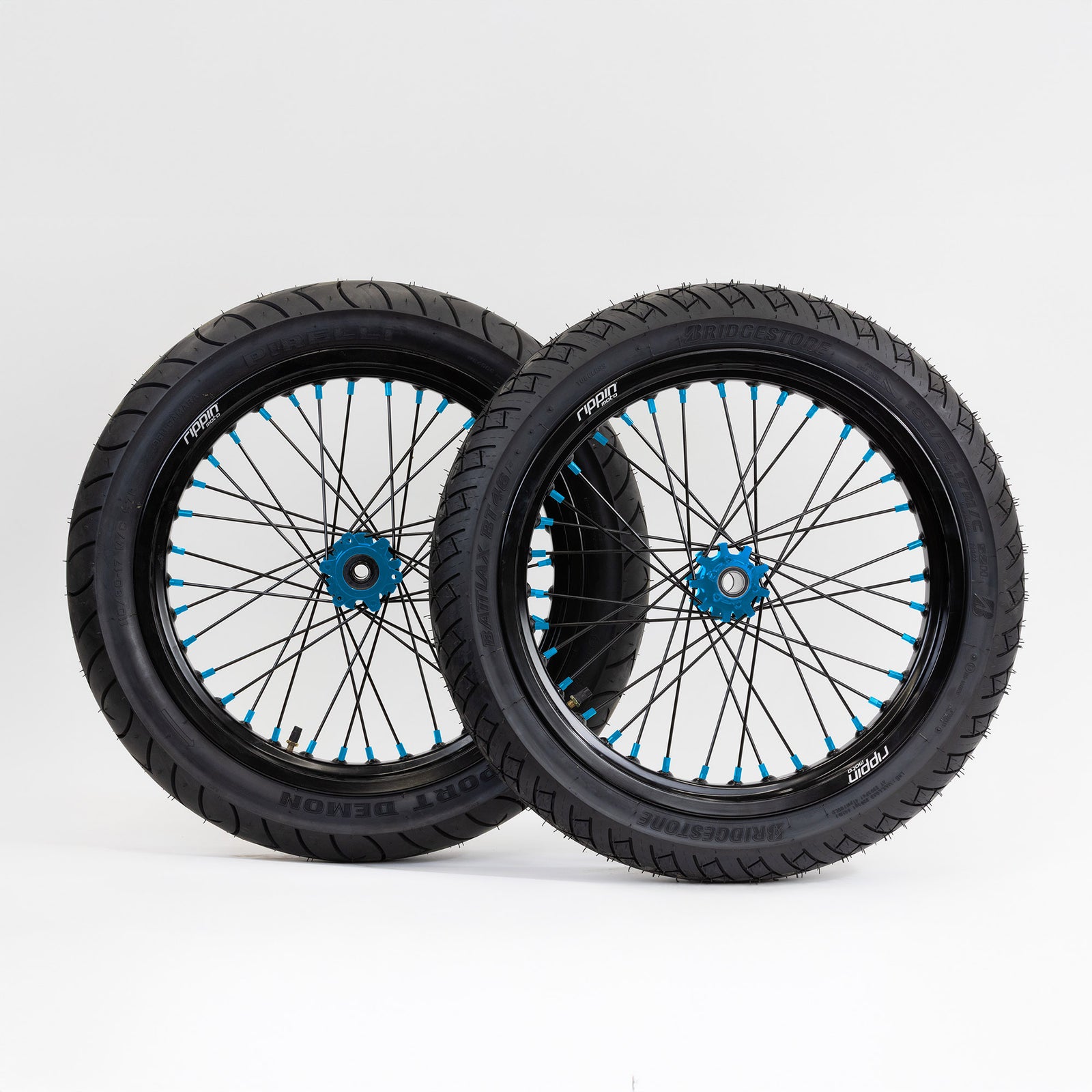 Blackline Supermoto Wheels RTR - Blue – Rippin Moto