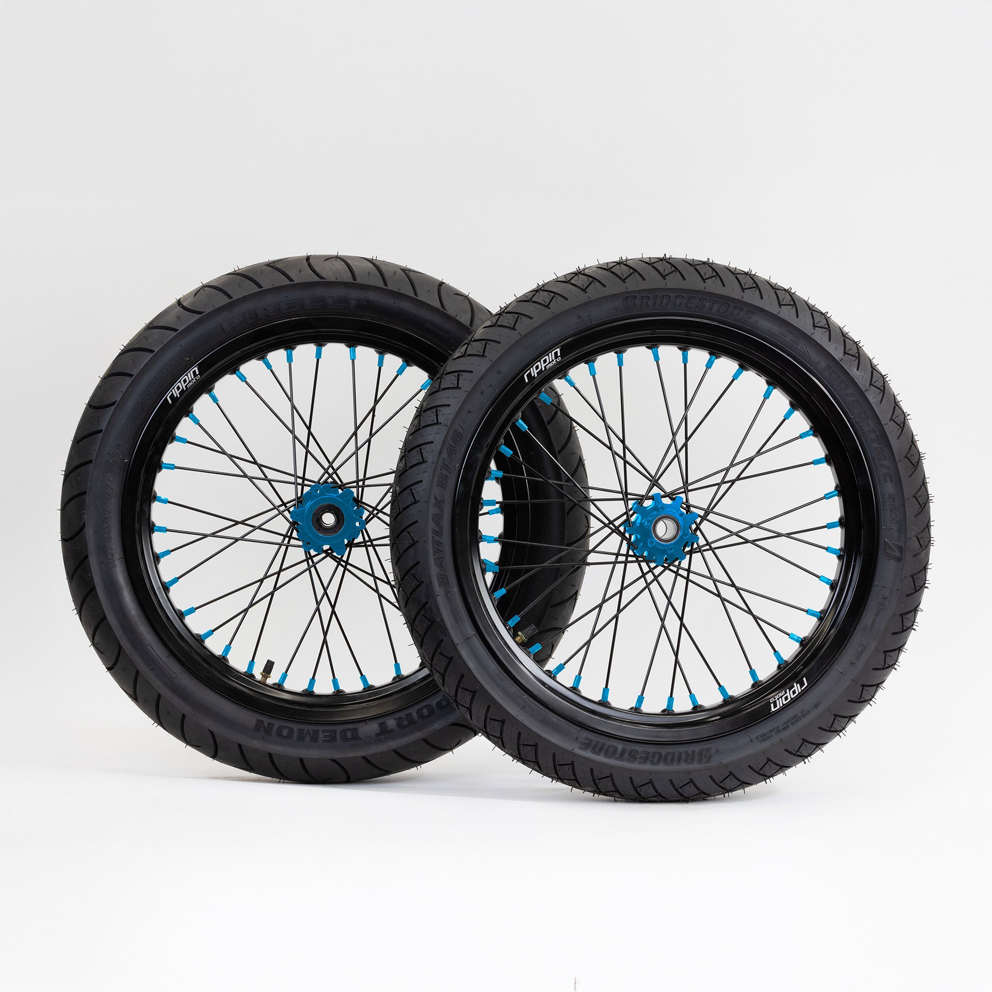 Blackline Supermoto Wheels RTR - Blue – Rippin Moto