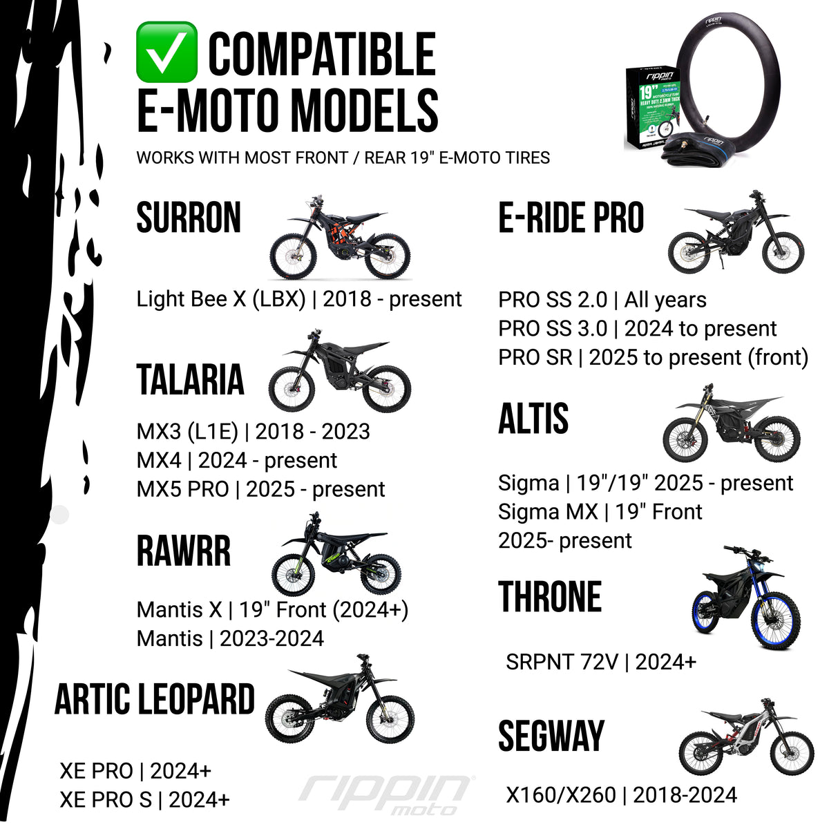 E-Moto Parts & Accessories for Electric Dirt Bikes | Rippin Moto