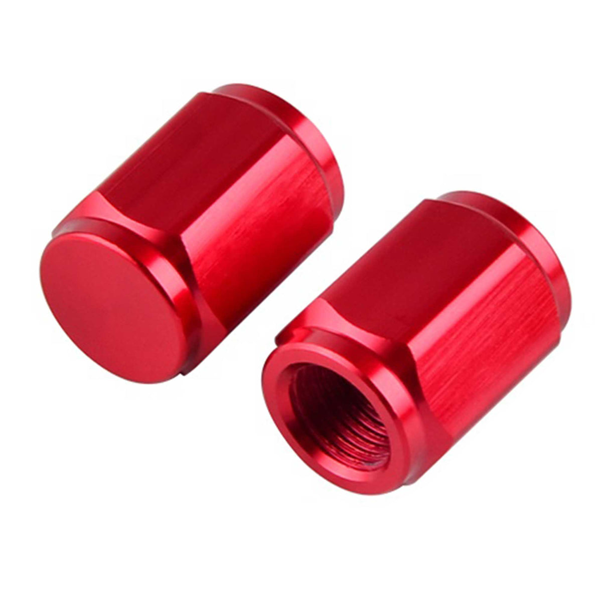 CNC Valve Stem Caps – Red – Rippin Moto